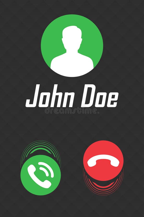 Call Display Interface for Smartphone. Vector Illustration Stock Vector ...