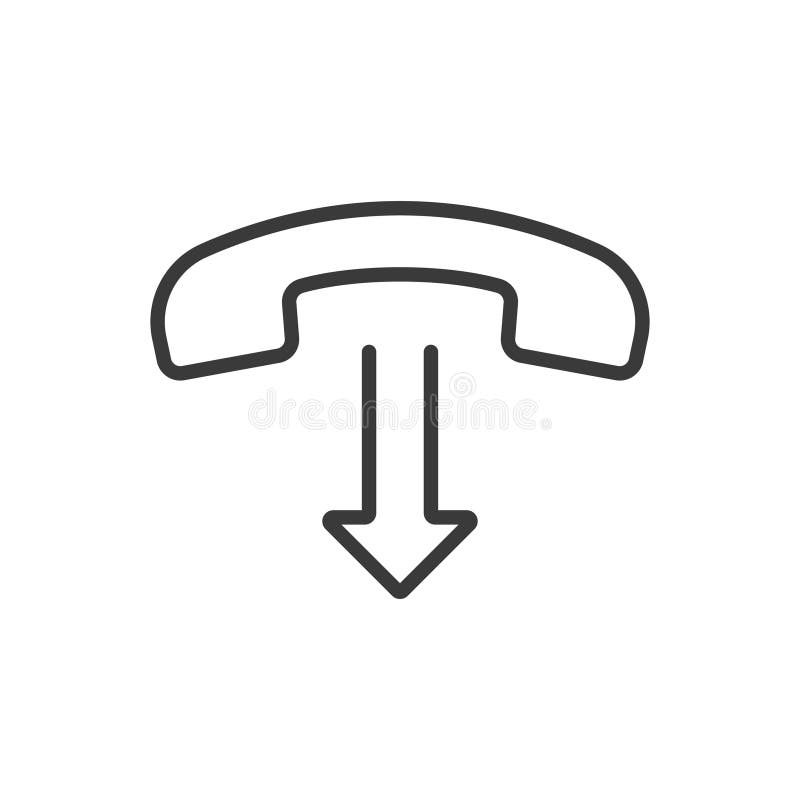 Call Dropped, Icon in Line Design. Call, Dropped, Phone, Disconnect ...