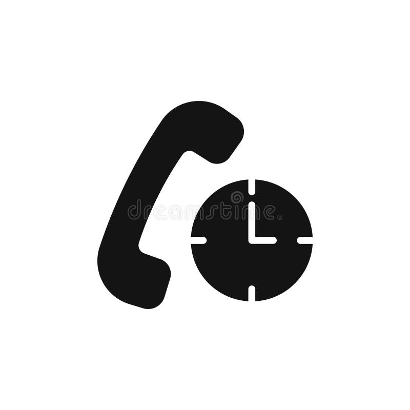 Call Duration Icon, Call Waiting, Time. Vector Stock Illustration ...