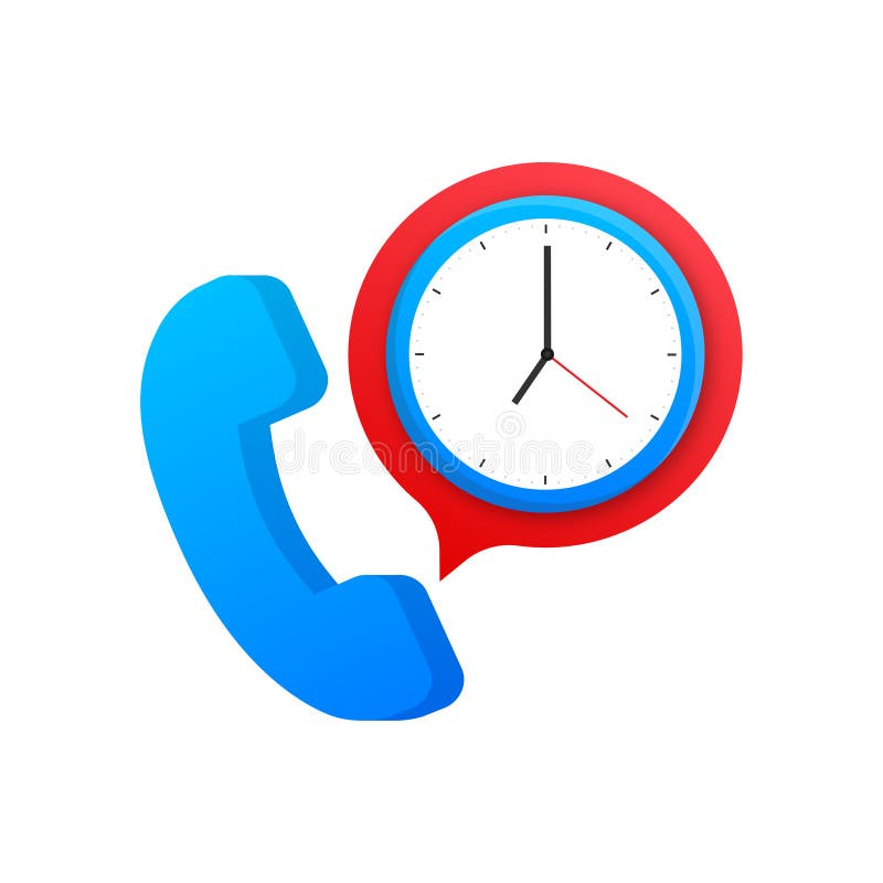 Call Duration Icon, Call Waiting, Time. Vector Stock Illustration ...