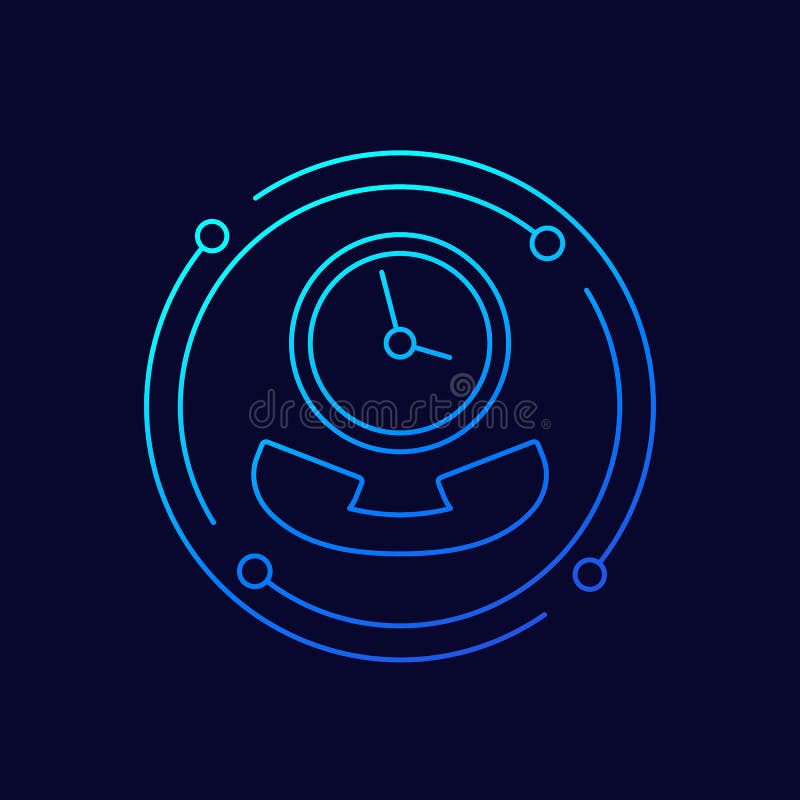 Call Duration, Time Line Icon for Apps Stock Vector - Illustration of ...