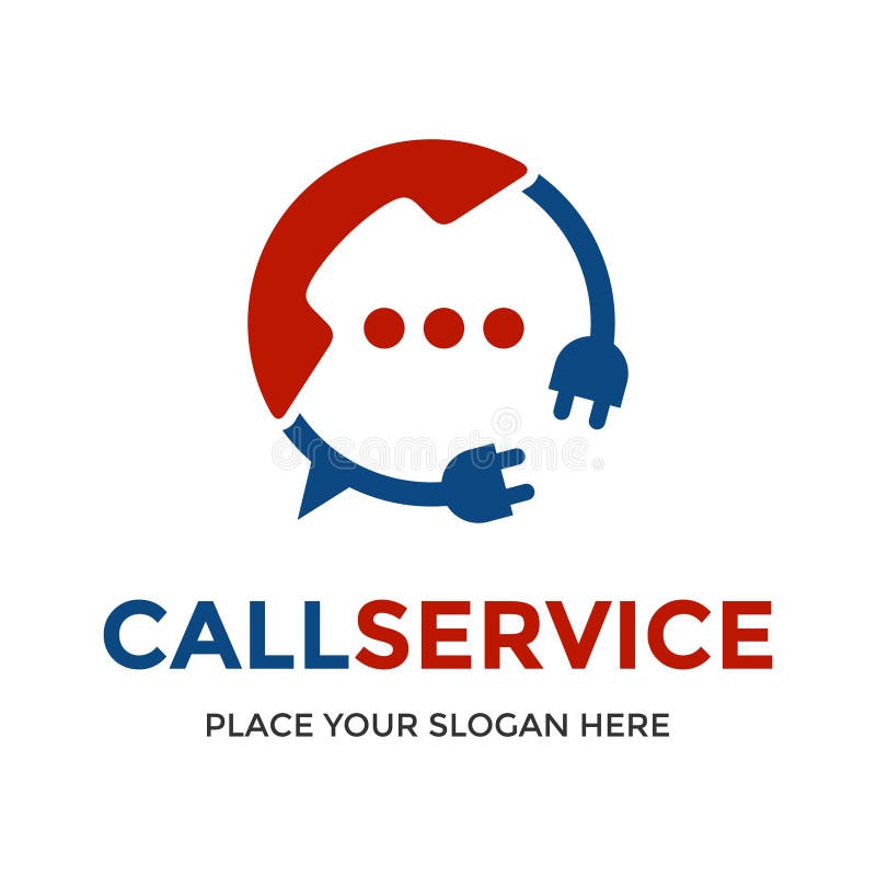 Call Electric Service Vector Logo Template Stock Vector - Illustration ...