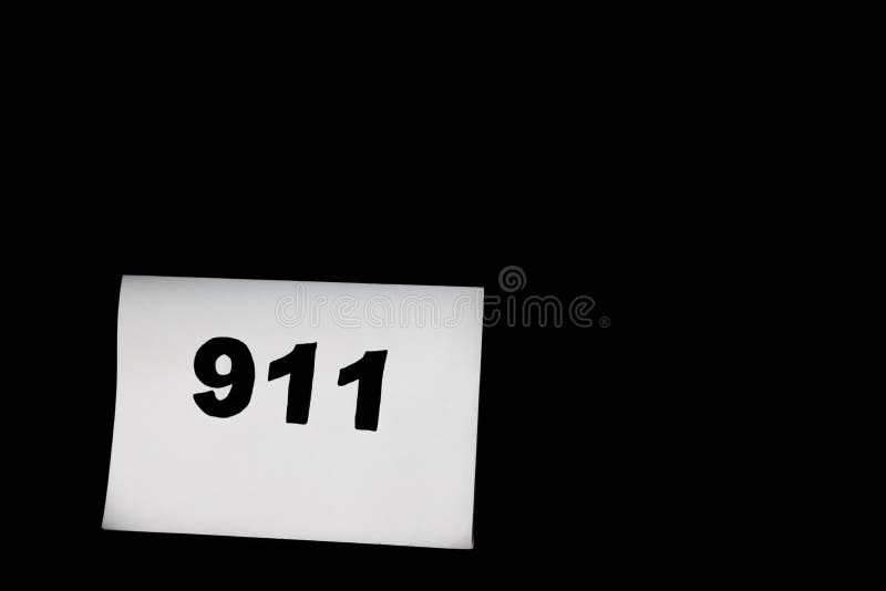Call 911 and Emergency Call Concept, Text 911 on Paper Isolated on ...