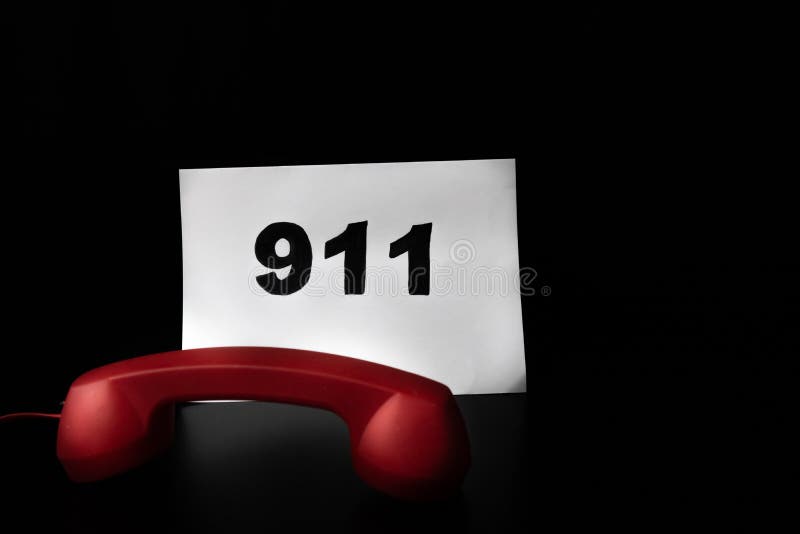 Call 911 and Emergency Call Concept, Text 911 on Paper and Phone ...