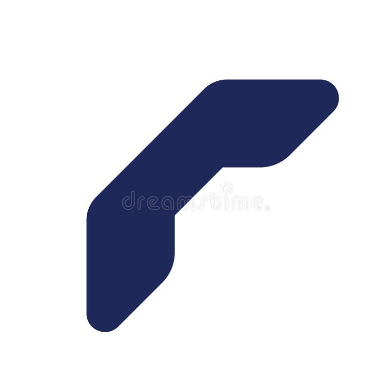 Call Ended Black Glyph Ui Icon Stock Vector - Illustration of pictogram ...