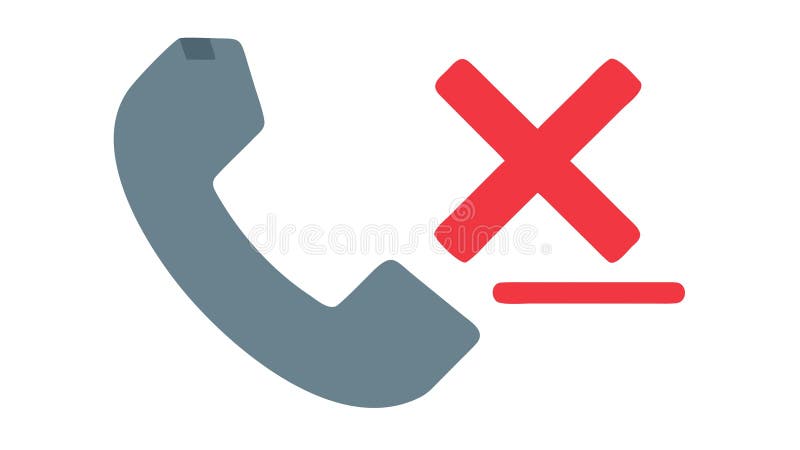 Call Ended Icon for Phone Disconnection Symbol, Vector Design ...