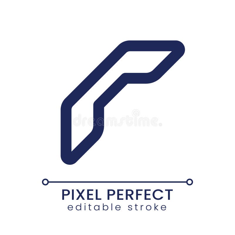 Call Ended Pixel Perfect Linear Ui Icon Stock Vector - Illustration of ...