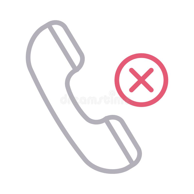 Call Ended Glyph Color Vector Icon Stock Vector - Illustration of ...