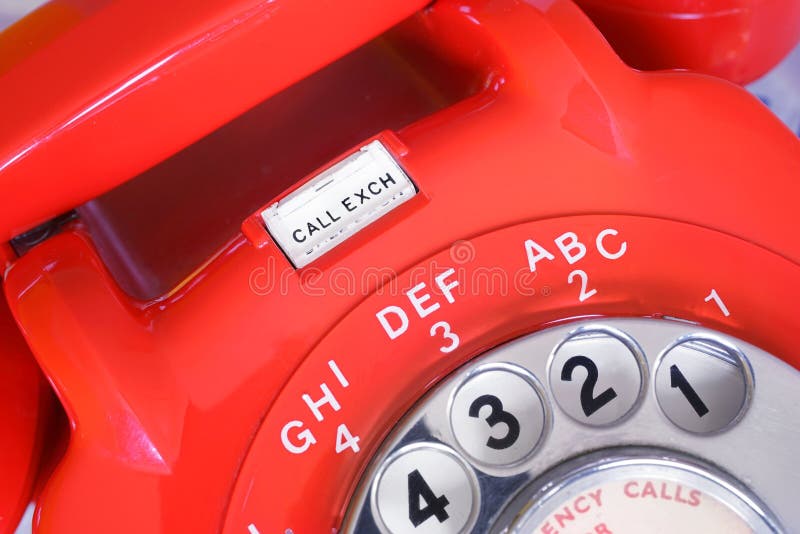 Call Exchange Rotary Dial Telephone Stock Image - Image of bright ...