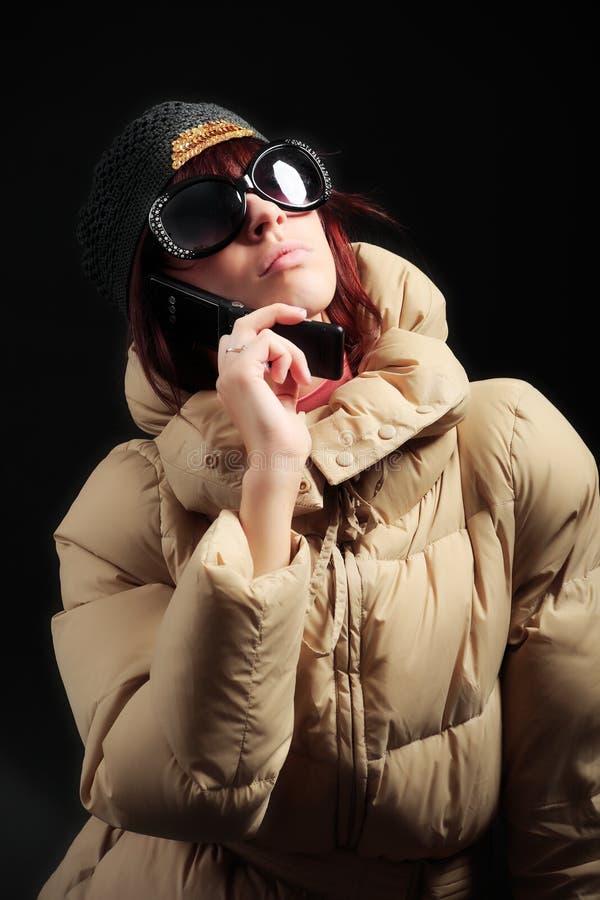 Call fashion stock image. Image of caucasian, closeup - 6569669