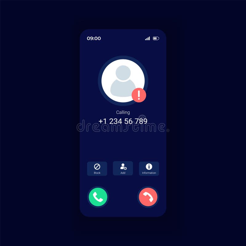 Call Filter Smartphone Interface Vector Template Stock Vector ...