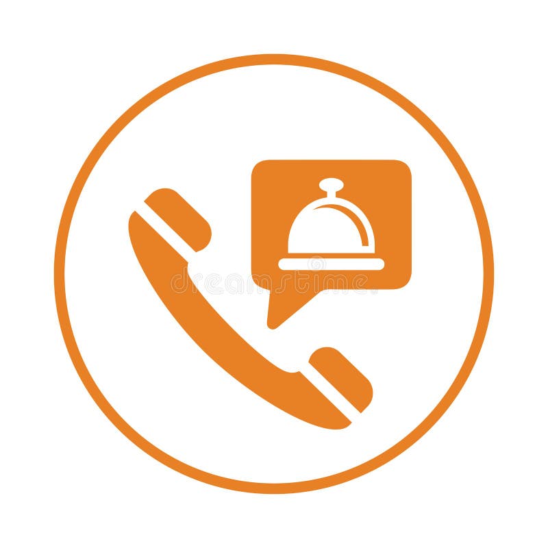 Call, Food, Order Line Icon. Outline Vector Stock Vector - Illustration ...