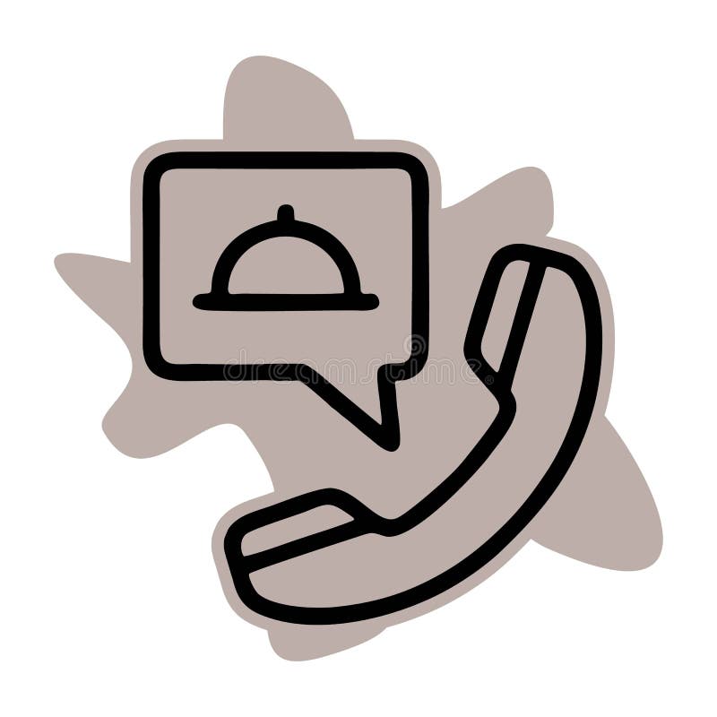 Call Food Order Line Icon, Service and Food, Food Order Sign, Vector ...