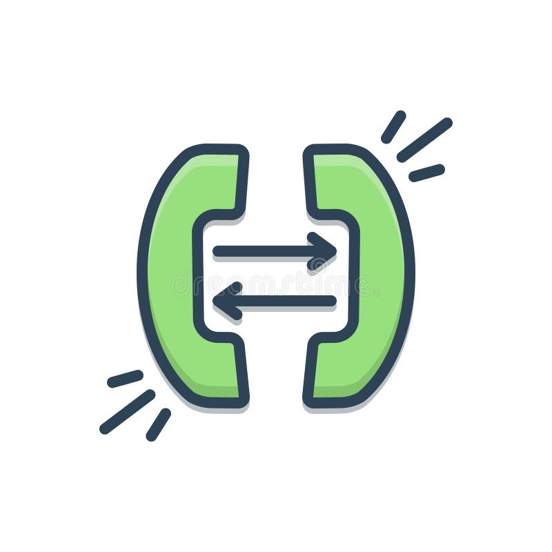 Color Illustration Icon for Call Forwarding, Phone and Communication ...