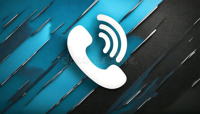 Call Icon on the Abstract Blue and Black Chalkboard Interface Stock ...