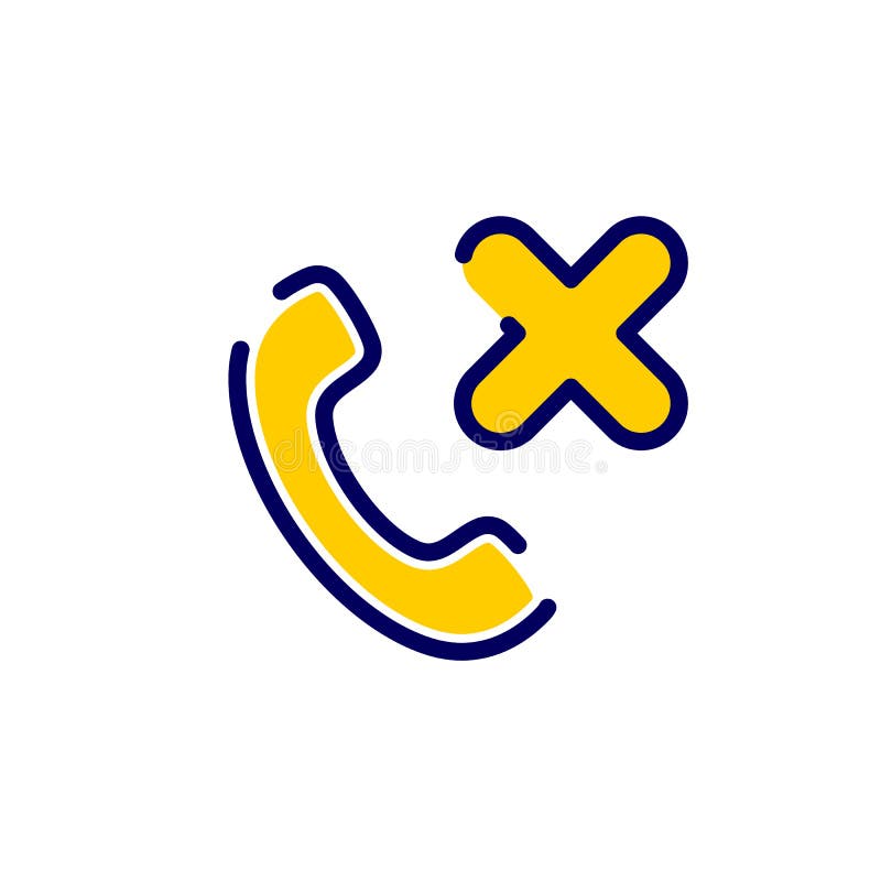 Call Icon with Cancel Sign. Call Icon and Close, Delete, Remove Concept ...