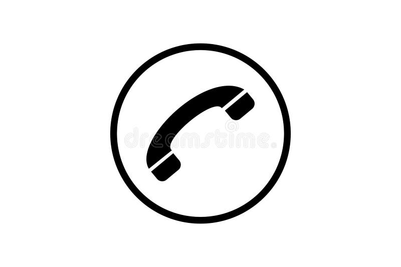 Call Icon in Circle - Phone Communication Vector Symbol for Mobile ...