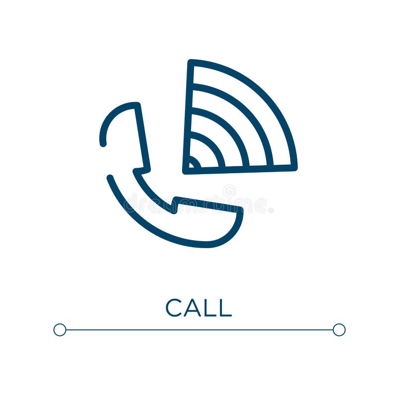 Call Icon. Linear Vector Illustration. Outline Call Icon Vector Stock ...
