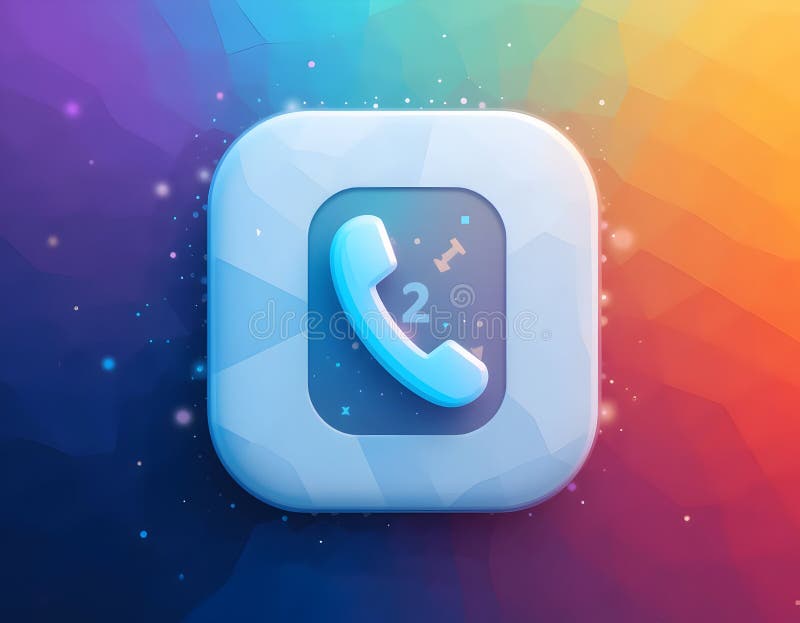 Call Icon with Missed Call Notification in Minimalist Style Stock Photo ...