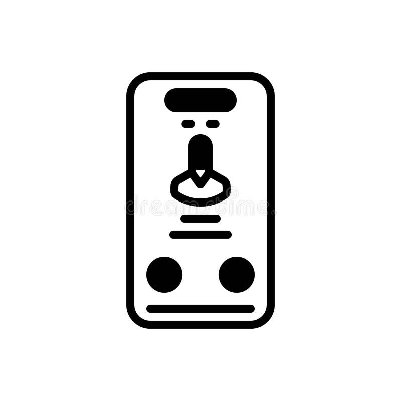 Black Solid Icon for Call, Phone Call and Communication Stock ...