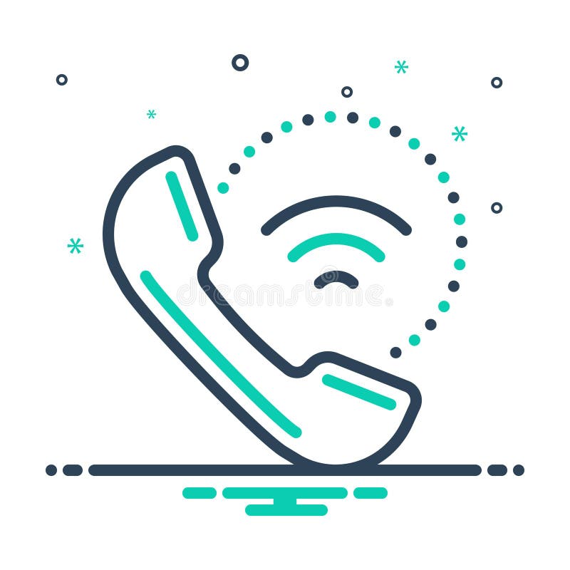 Mix Icon for Call, Telephone and Ringing Stock Vector - Illustration of ...
