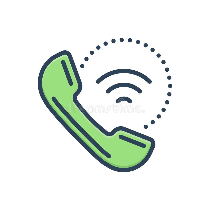 Color Illustration Icon for Call, Telephone and Calling Stock Vector ...