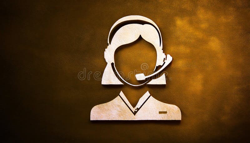 Call Icon on a Textural Background Concept of Customer Service Stock ...