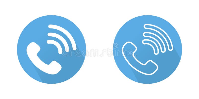 Call Icon in Trendy Flat Style Isolated on White Background. Phone Icon ...