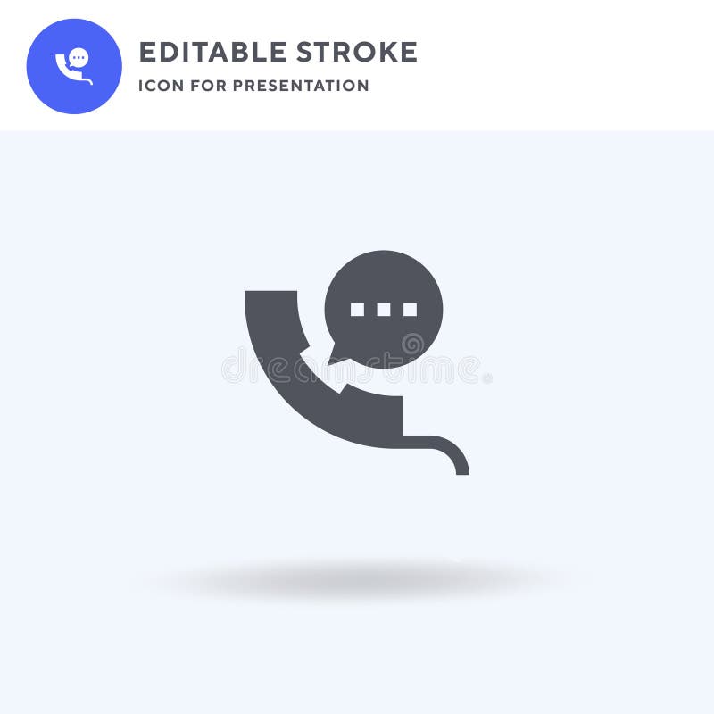 Call Icon Vector, Filled Flat Sign, Solid Pictogram Isolated on White ...