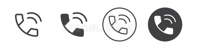 Call Icon Vector Logo Outline Stock Vector - Illustration of symbol ...