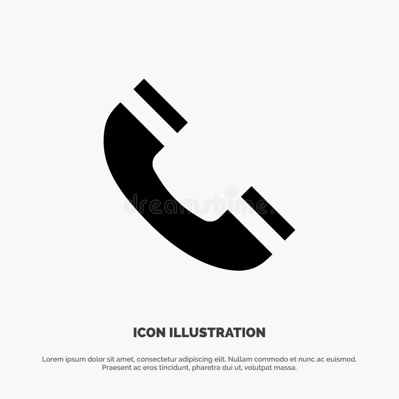 Call, Interface, Phone, Ui Solid Glyph Icon Vector Stock Vector ...