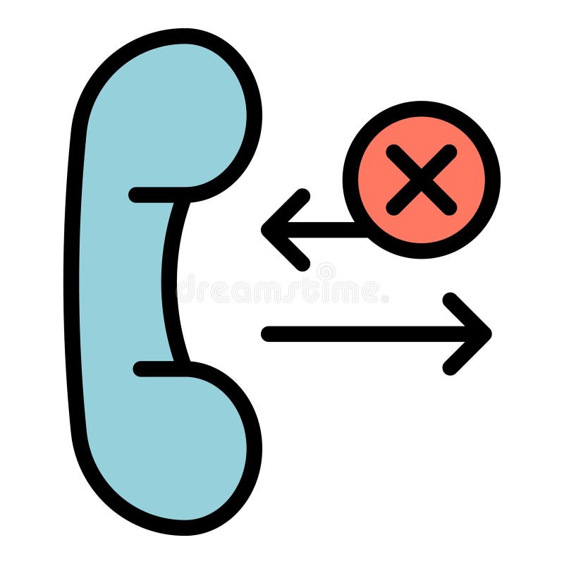 Call Lost Signal Icon Vector Flat Stock Vector - Illustration of ...