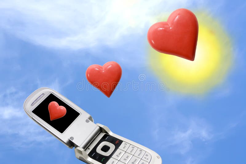Mobile Phone in Hand, I Love You! on Display Stock Image - Image of ...