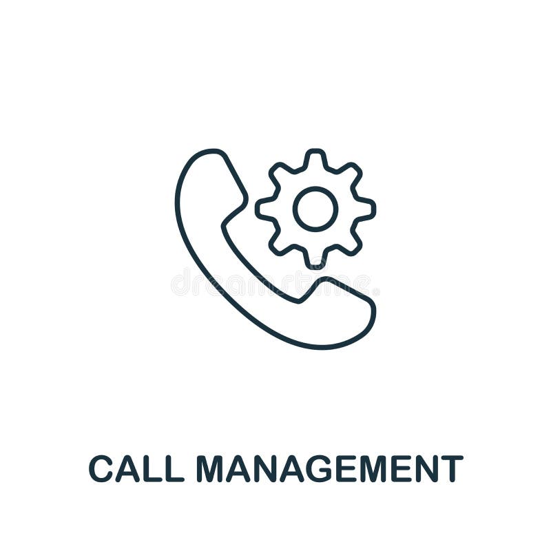 Call Management Icon. Monochrome Simple Customer Relationship Icon for ...