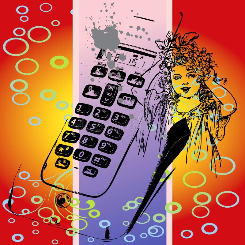 Call me stock vector. Illustration of vintage, head, young - 10419523