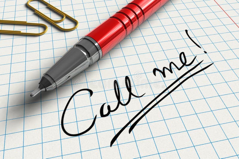 Call me! Note stock vector. Illustration of memory, drawing - 13252993