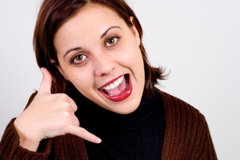 Call me stock image. Image of communication, gesture, teeth - 286675