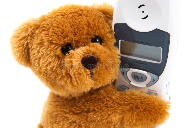 Call me! stock image. Image of teddy, love, phone, longing - 3758803