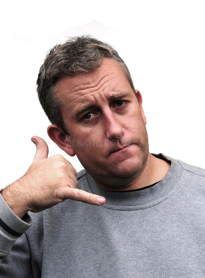 Call me! stock image. Image of phone, gesture, grey, forties - 6949195