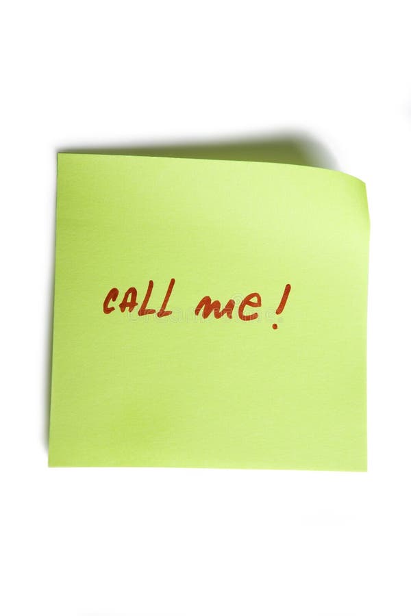 Please call me stock photo. Image of board, message, orange - 5646454