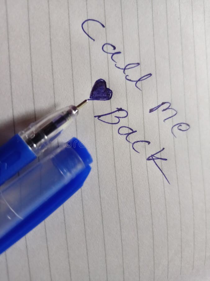 Call Me Back Message with Hart Shep Stock Photo - Image of message ...