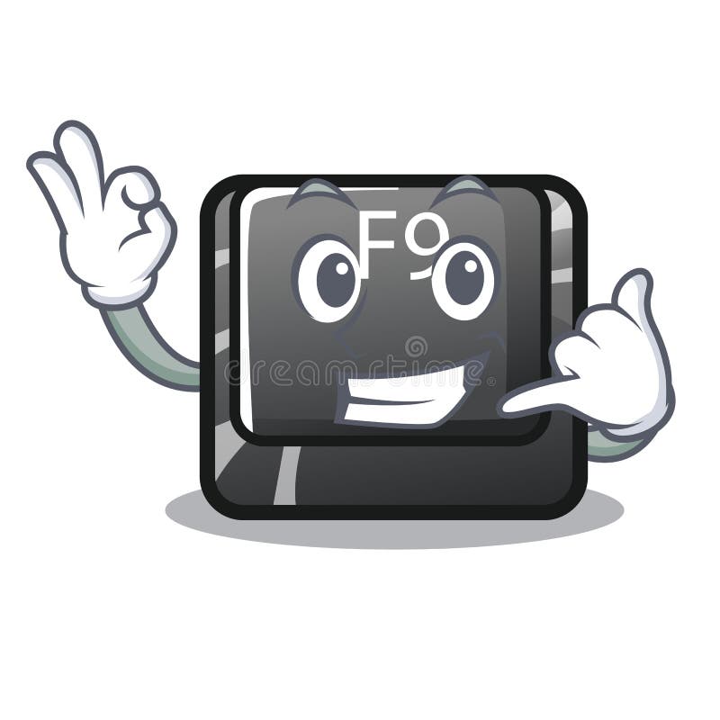 Call Me Button F9 on a Cartoon Computer Stock Vector - Illustration of ...