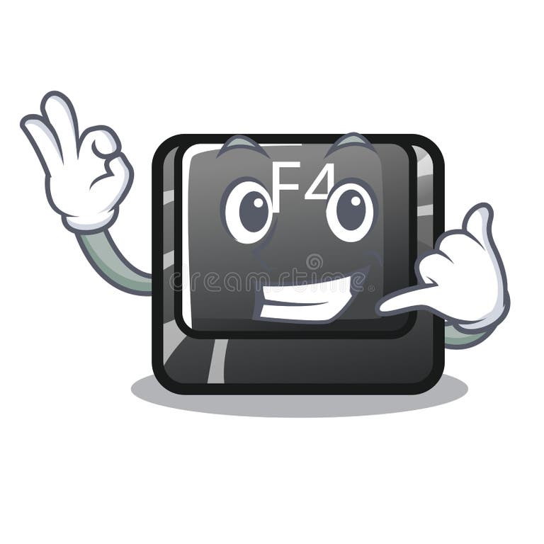 Call Me Button F4 on the Mascot Computer Stock Vector - Illustration of ...
