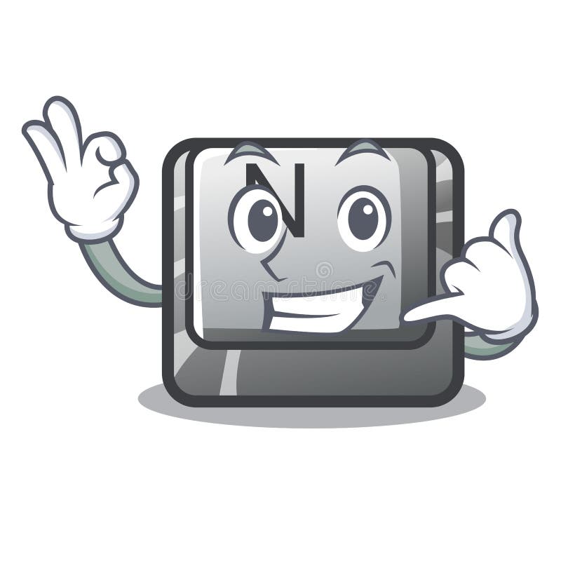 Call Me Button N in the Cartoon Shape Stock Vector - Illustration of ...