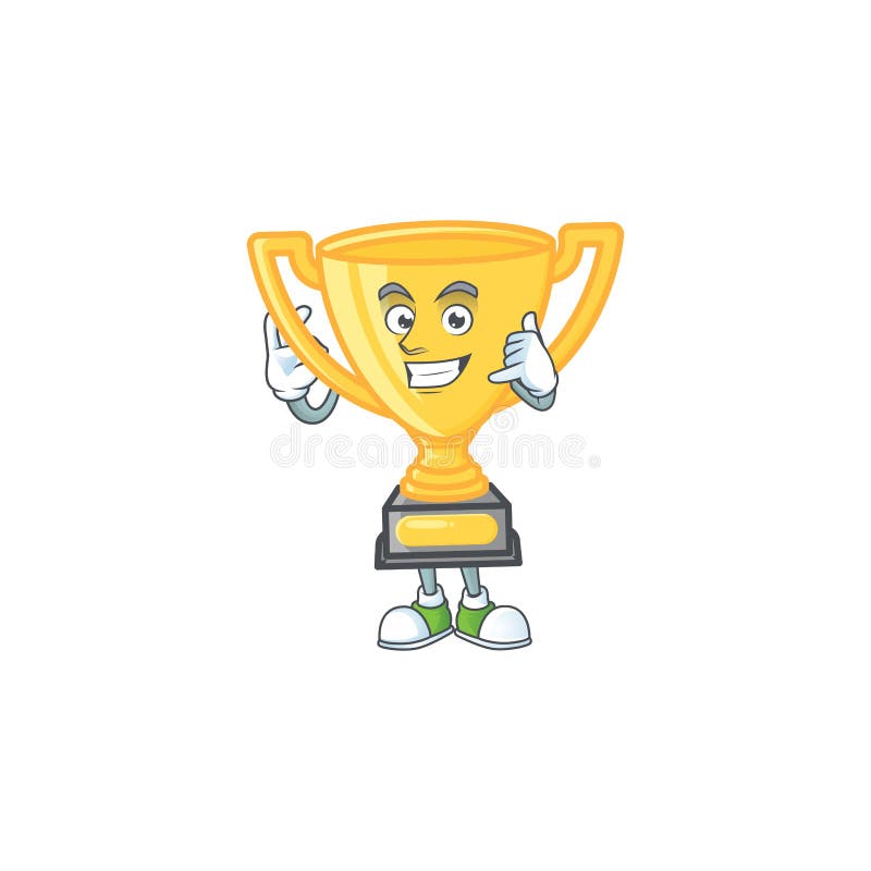 Call Me Gold Medal Hung on Cartoon Wall Stock Vector - Illustration of ...