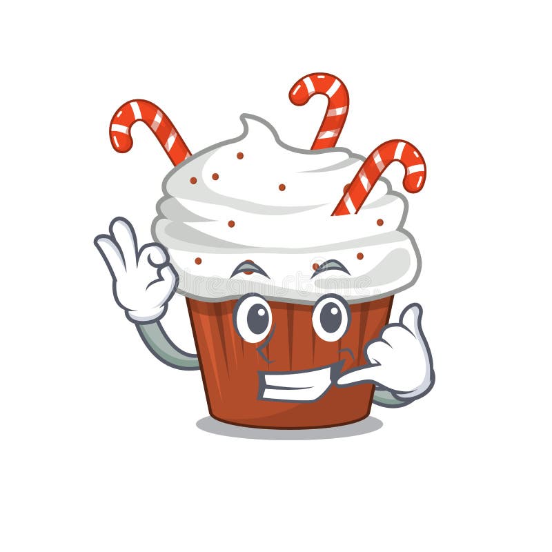 Call Me Christmas Cupcake with in Cartoon Shape Stock Vector ...