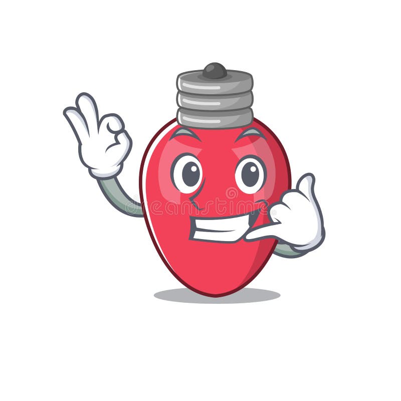 Call Me Christmas Lights Against the Cartoon Wall Stock Vector ...