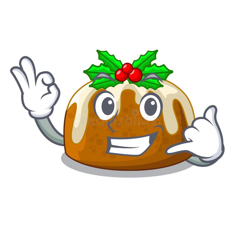 Call Me Christmas Pudding Isolated on the Mascot Stock Vector ...