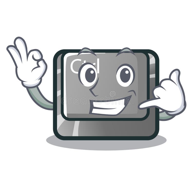 Call Me Ctrl Button on the Cartoon Keyboard Stock Vector - Illustration ...