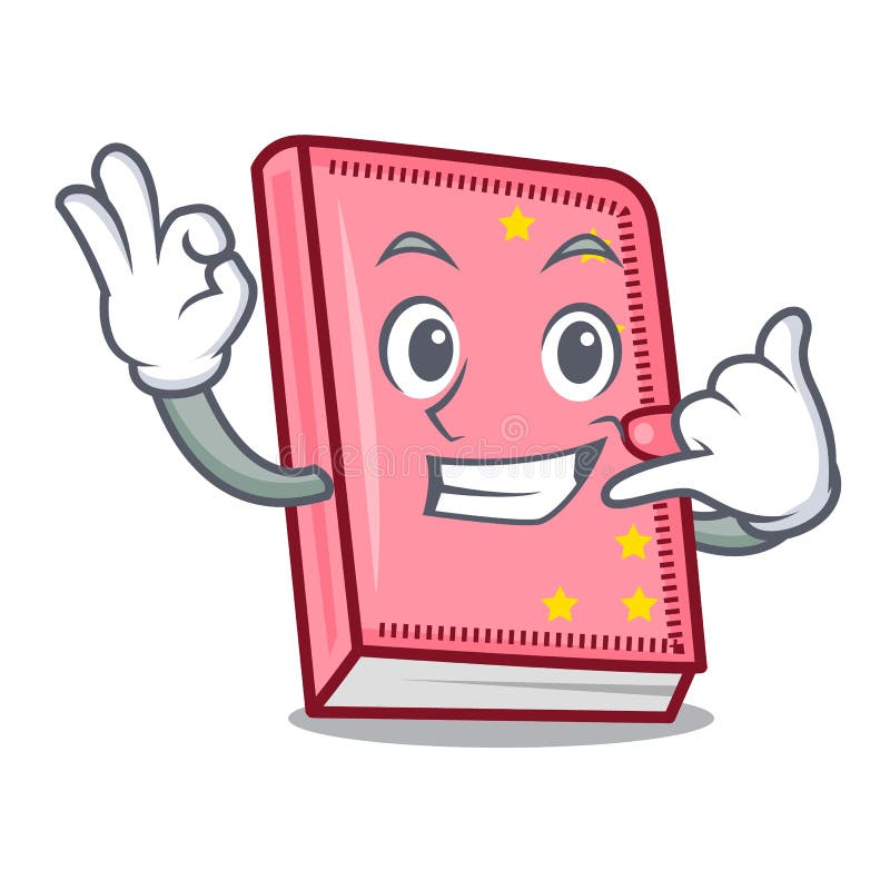 Call Me Diary Mascot Cartoon Style Stock Vector - Illustration of memo ...